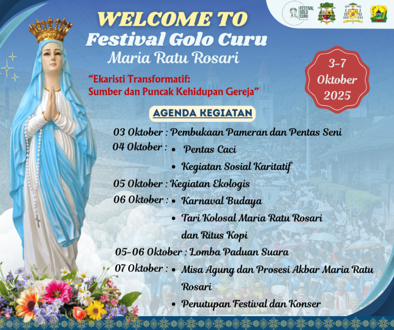 Rundown Festival Golo Curu Maria Ratu Rosari 2025 – Keuskupan Ruteng